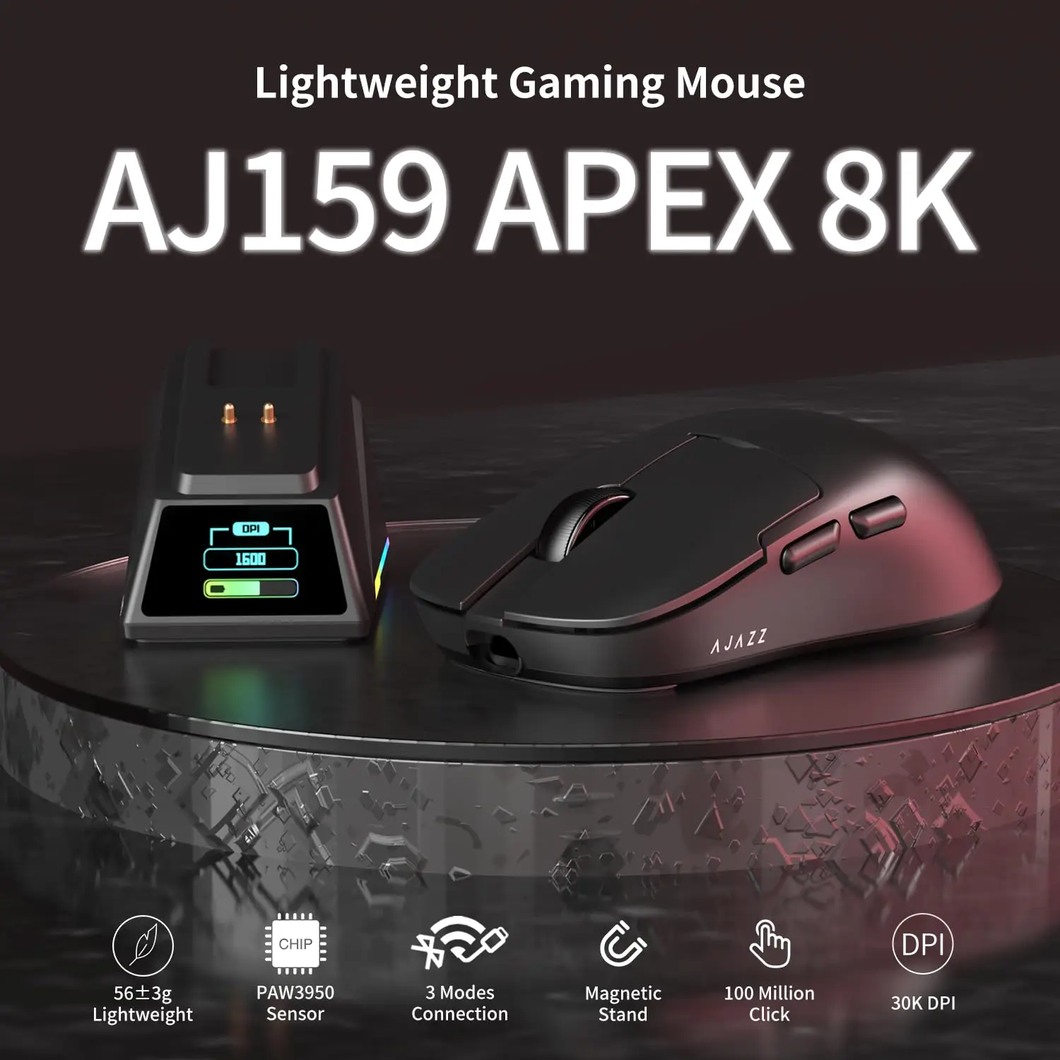 Ajazz-aj159apex-mouse-gaming-8k-rgb-doca-de-carregamento-de-tela-magn ...