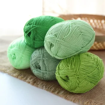 50g Soft Thick Fiber Yarn Bamboo Cotton Thread Crochet Yarn Baby ...