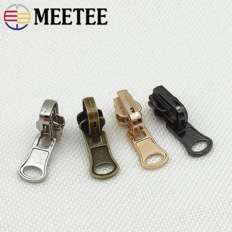 Meetee 5pcs 3# 5# Double sided Rotary Zipper Silders for Nylon Metal ...