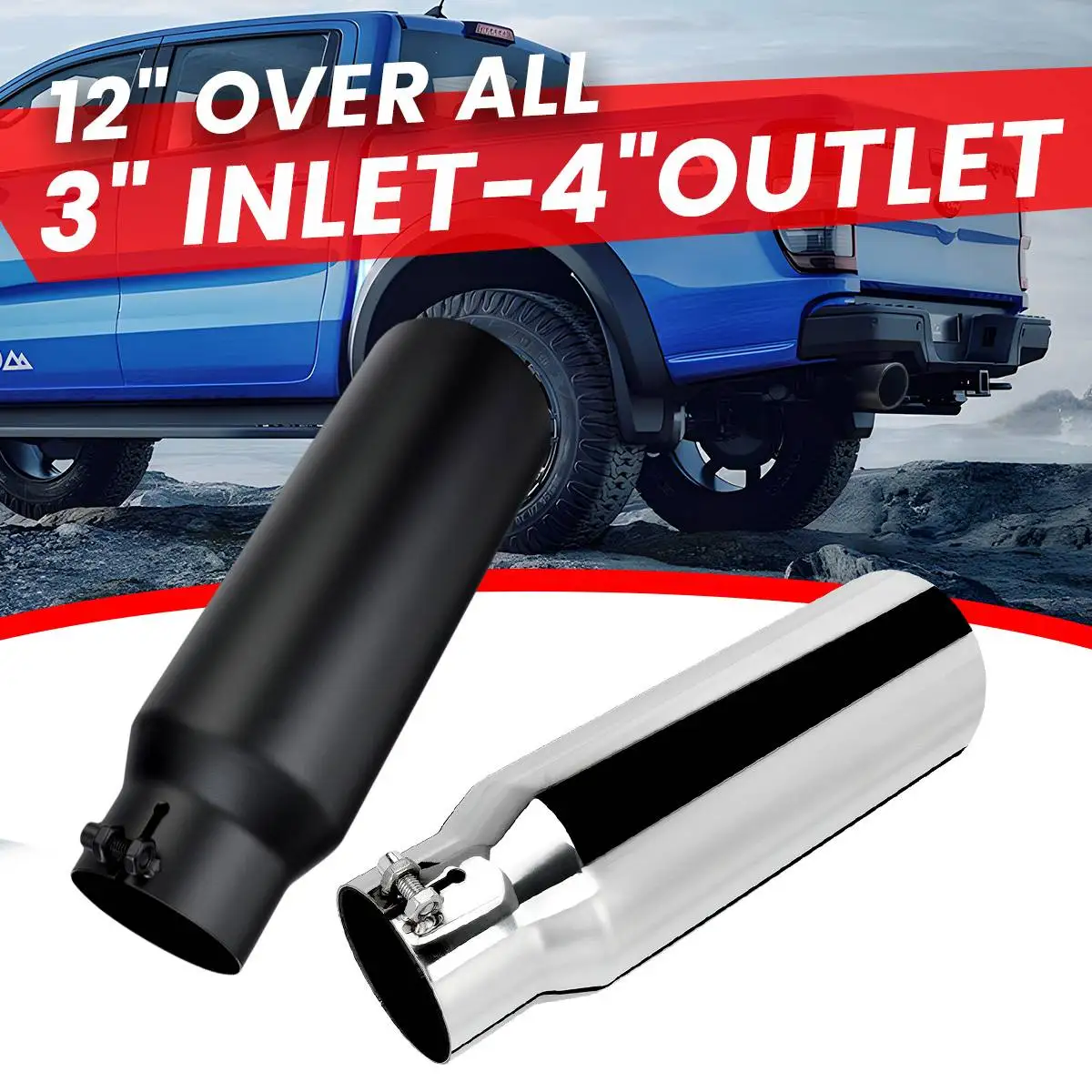 Universal-Car-Straight-Exhaust-Tip-3-Inch-Inlet-4-Inch-Outlet-12-Inch ...