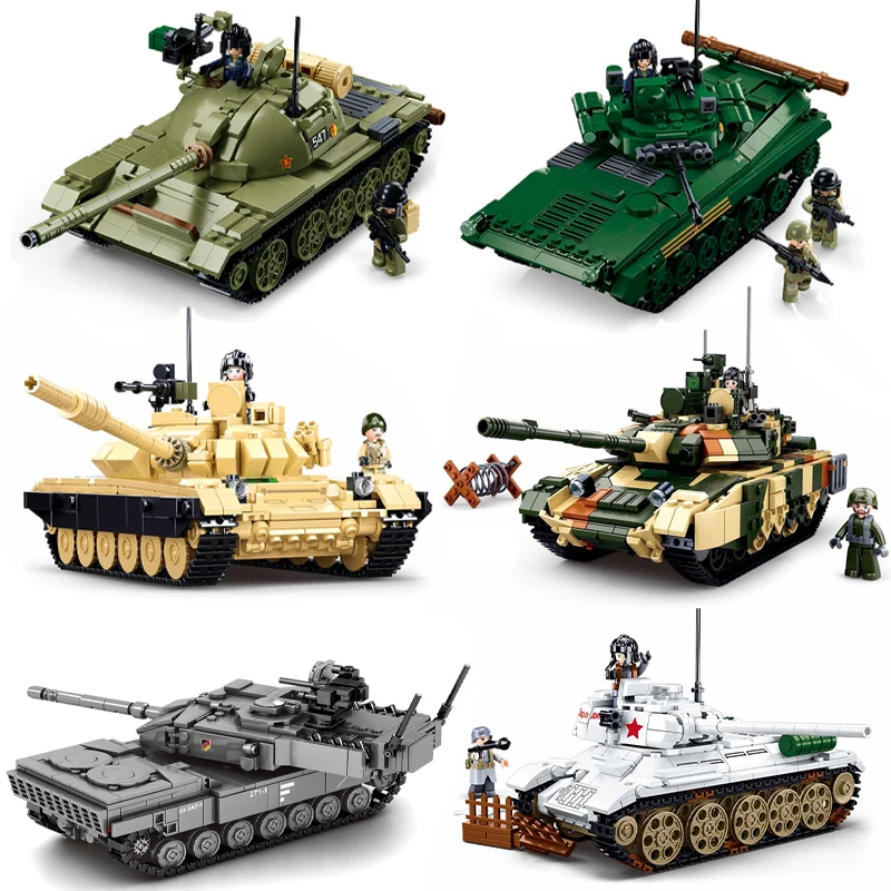 2024-New-Sluban-T-54-Main-Battle-Tank-Building-Block-Classic-World-War ...