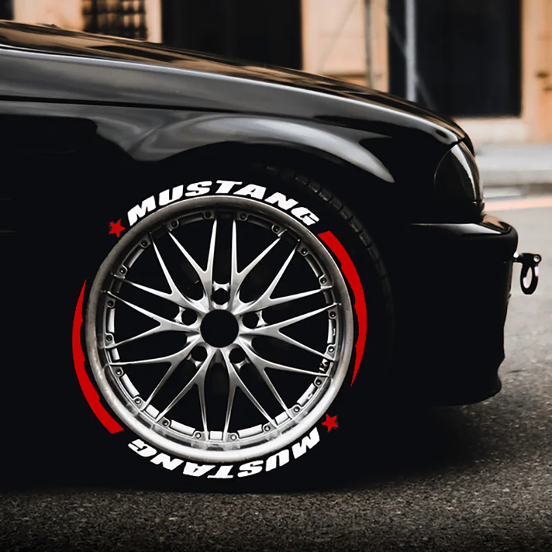 MUSTANG Tire Lettering Sticker Separated Letters Waterproof and ...