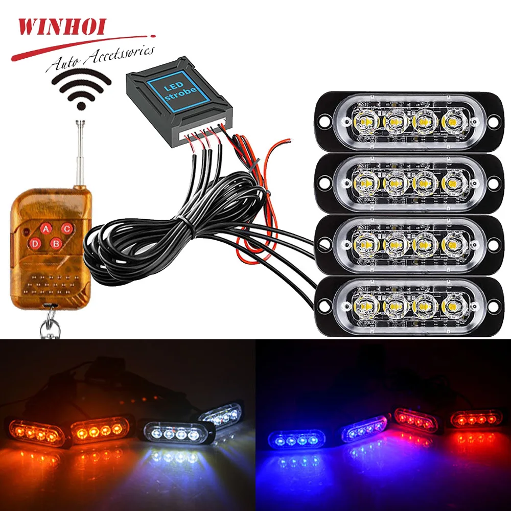 Luzes-de-emerg-ncia-sem-fio-do-carro-Auto-Pol-cia-Strobe-Light-azul ...