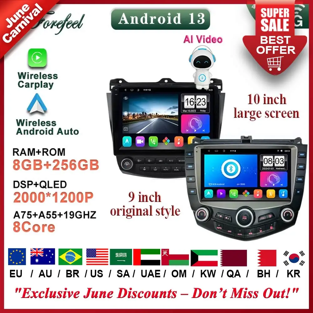 Android-13-Head-Unit-For-Honda-Accord-7-2003-2007-Multimedia-Player-GPS ...