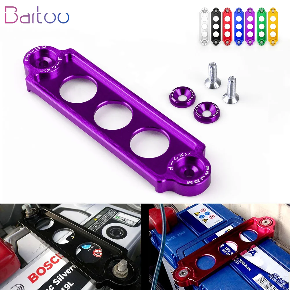 JDM-Styling-Bateria-de-Carro-Tie-Down-Mount-Hold-Bracket-Lock-Bateria ...