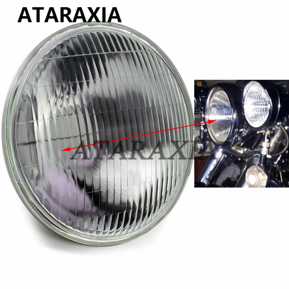 7 Inch 7“ Motorcycle Glass Lens Multi Reflective Insert Headlights ...