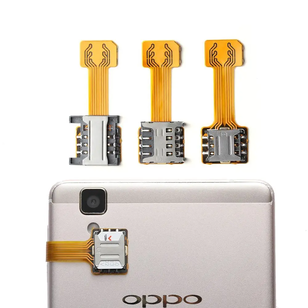 Universal TF Hybrid Sim Slot Dual SIM Card Adapter Micro SD Extender ...