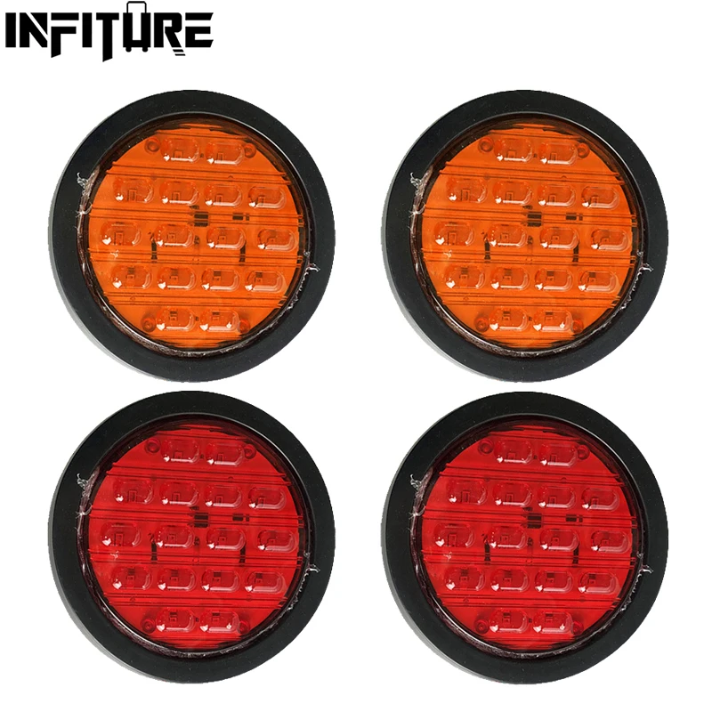 2x-LED-Truck-Rear-Light-12V-24V-Tractor-Turn-Signal-Trailer-Tail-Light ...