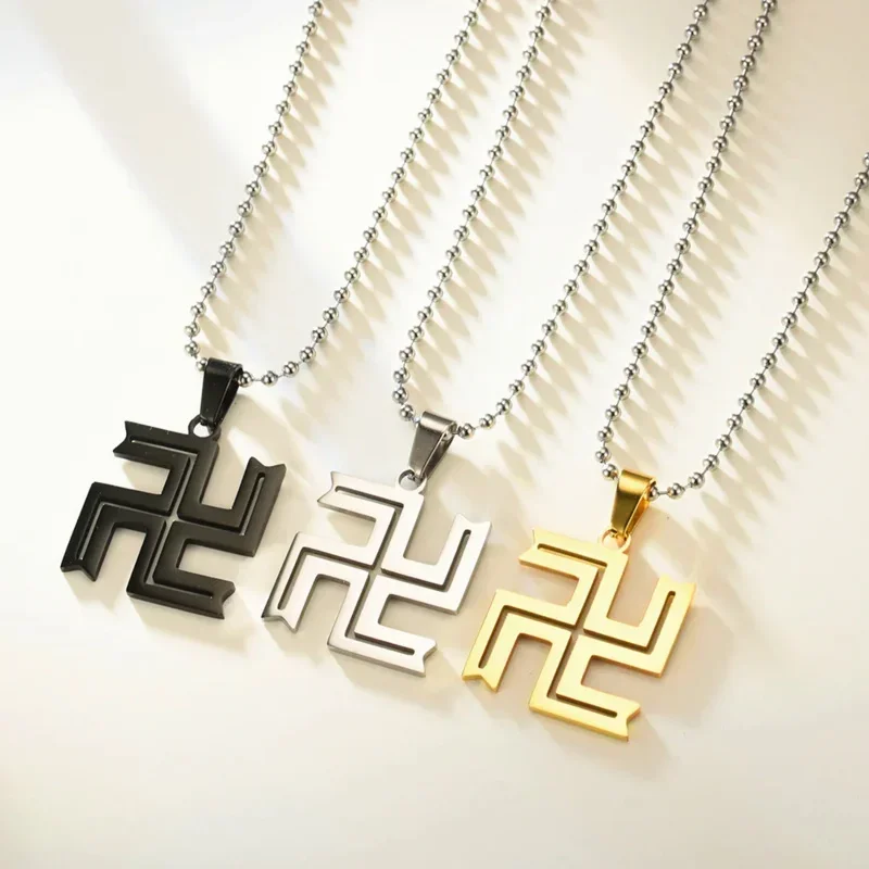 New-Fashionable-And-Exquisite-Stainless-Steel-Buddhist-Swastika-Pendant ...