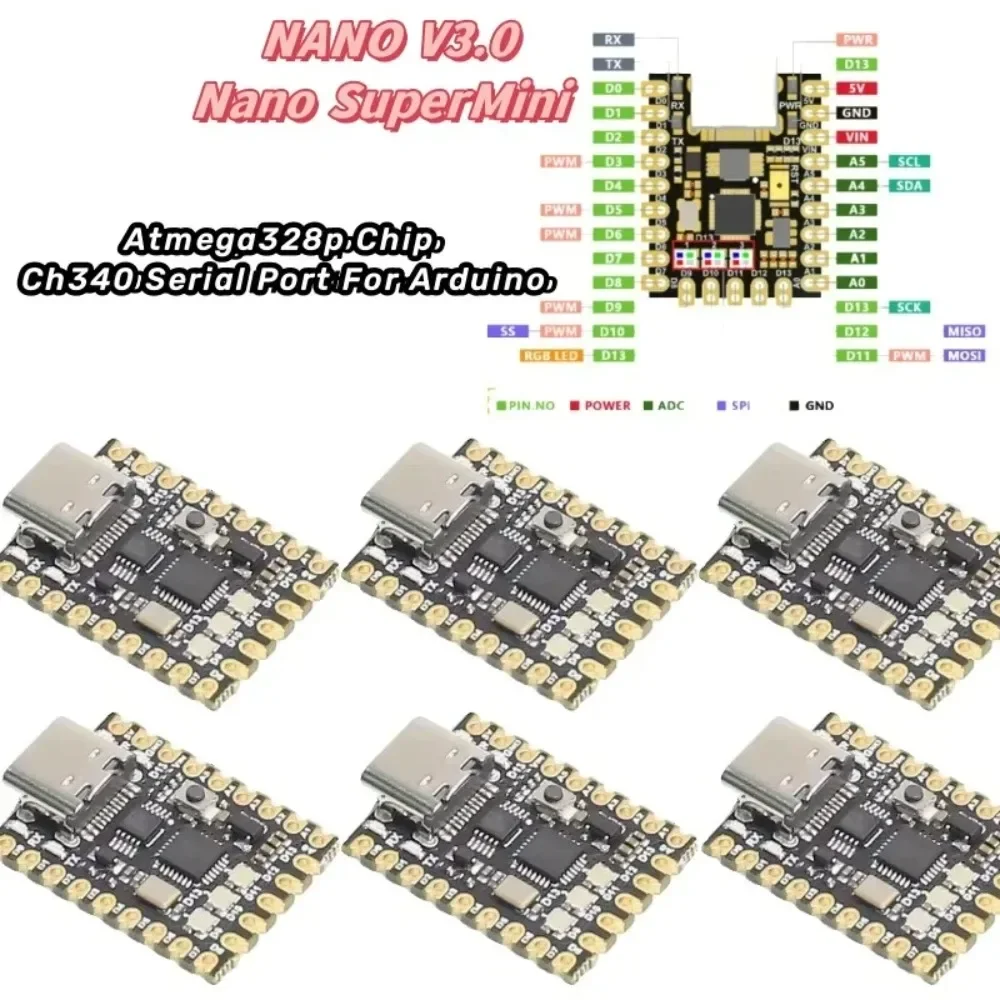 Placa-de-desarrollo-NANO-SuperMini-tipo-C-Chip-Atmega328p-puerto-serie ...