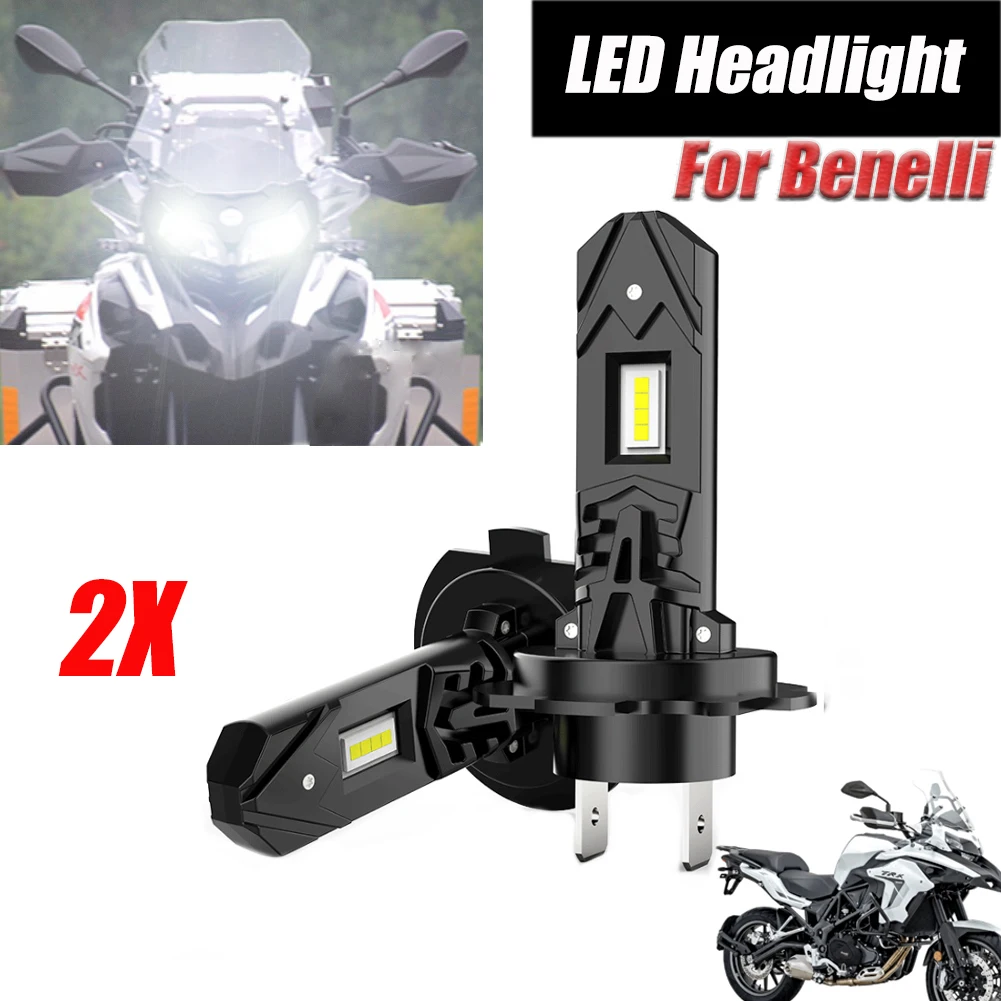 Motorcycle-6500K-White-LED-Headlight-Bulbs-H7-For-Benelli-TRK502-X-TRK ...