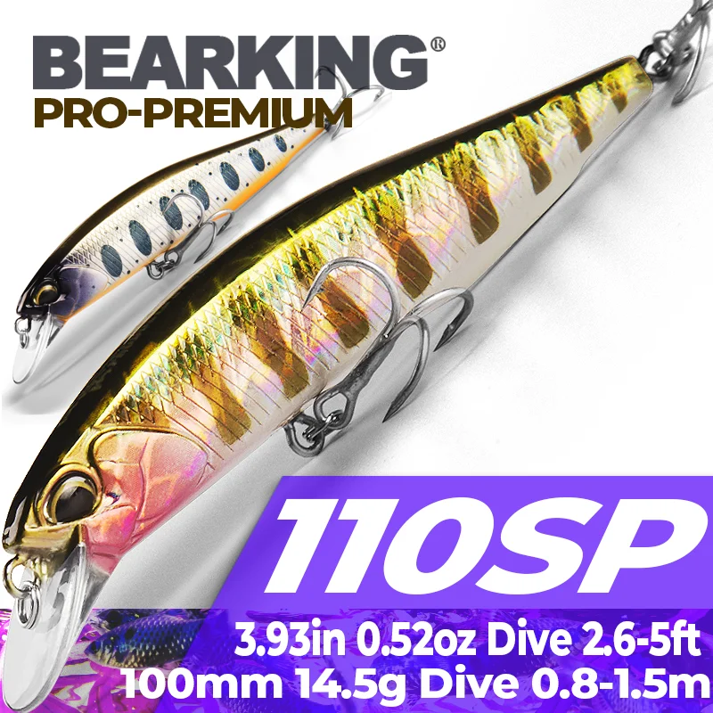 Bearking 1PCS Minnow Angeln Locken Laser Fest Künstliche Köder 3D Augen ...