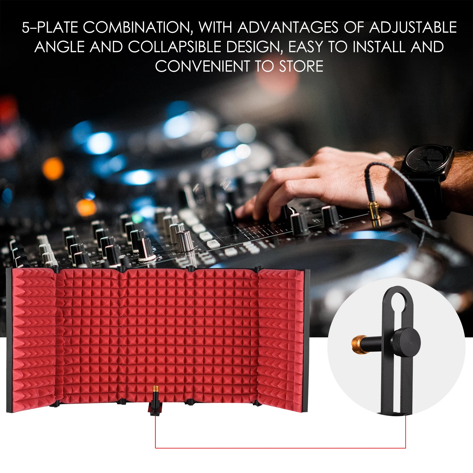 5-door-Professional-Studio-Recording-Microphone-Isolation-Shield ...