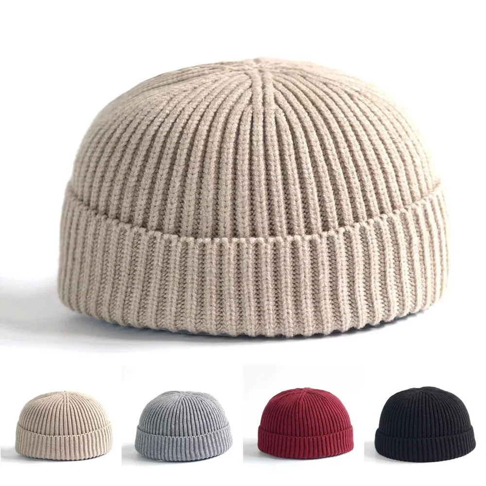 Fashion-Unisex-Men-Women-Knit-Hat-Solid-Color-Streetwear-Beanie ...