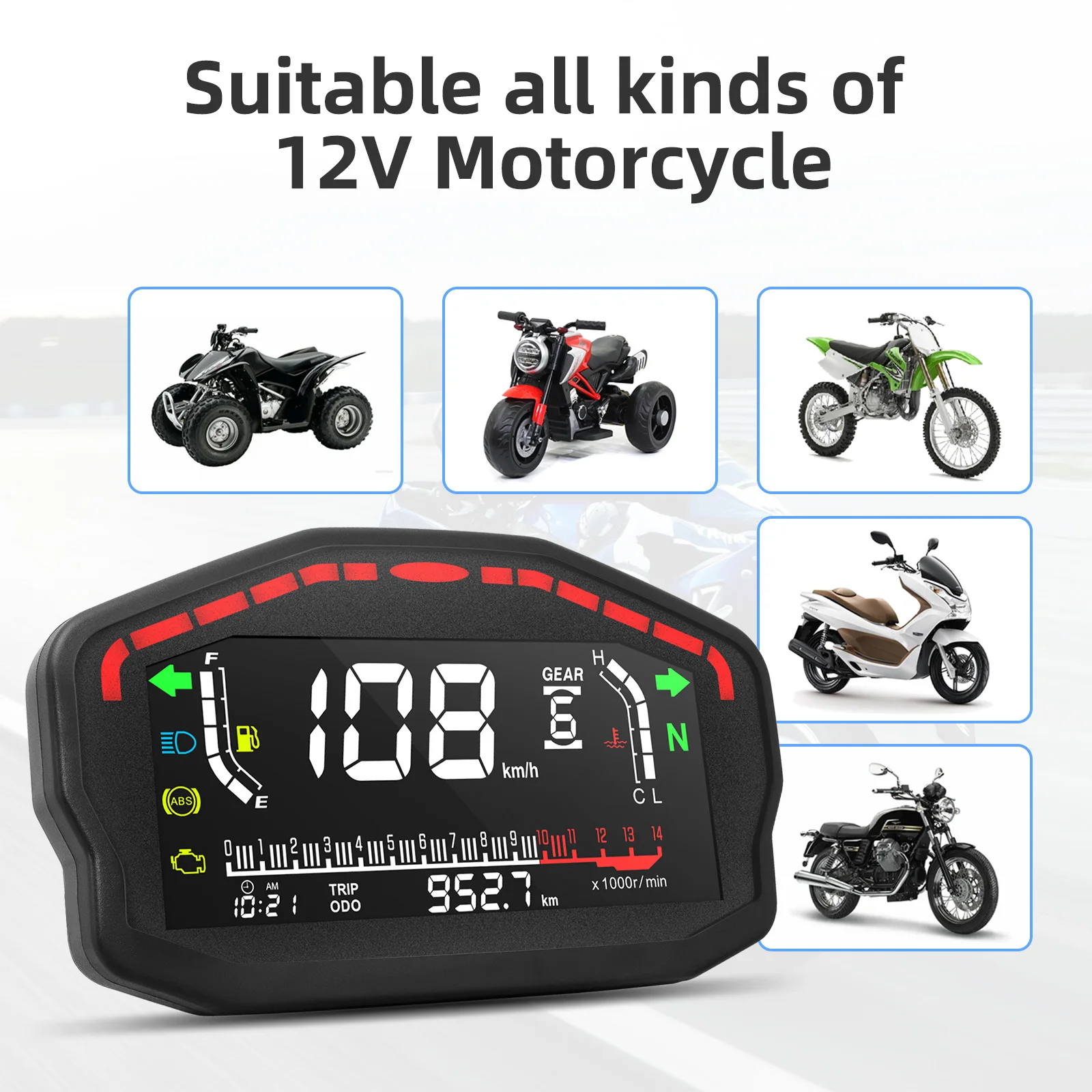 Universal-Speedometer-Motorcycle-LCD-Digital-Odometer-Fuel-Meter ...