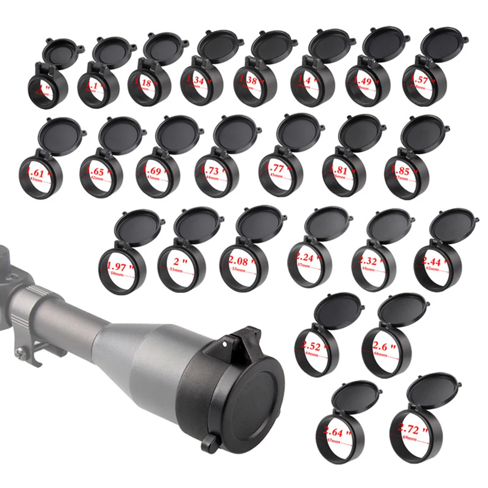 Cubierta de lente de mira de Rifle transparente, tapa de protección de ...