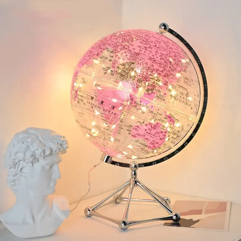 Creative-LED-Light-World-Globe-Transparent-Globe-Rotating-World-Map ...
