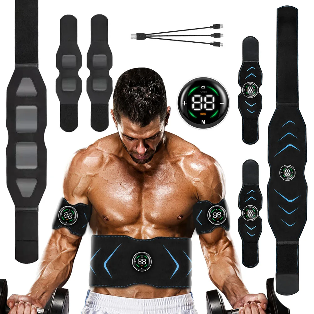 Abs-Trainer-EMS-Muscle-Stimulator-Electric-Abdominal-Toning-Belt-USB ...