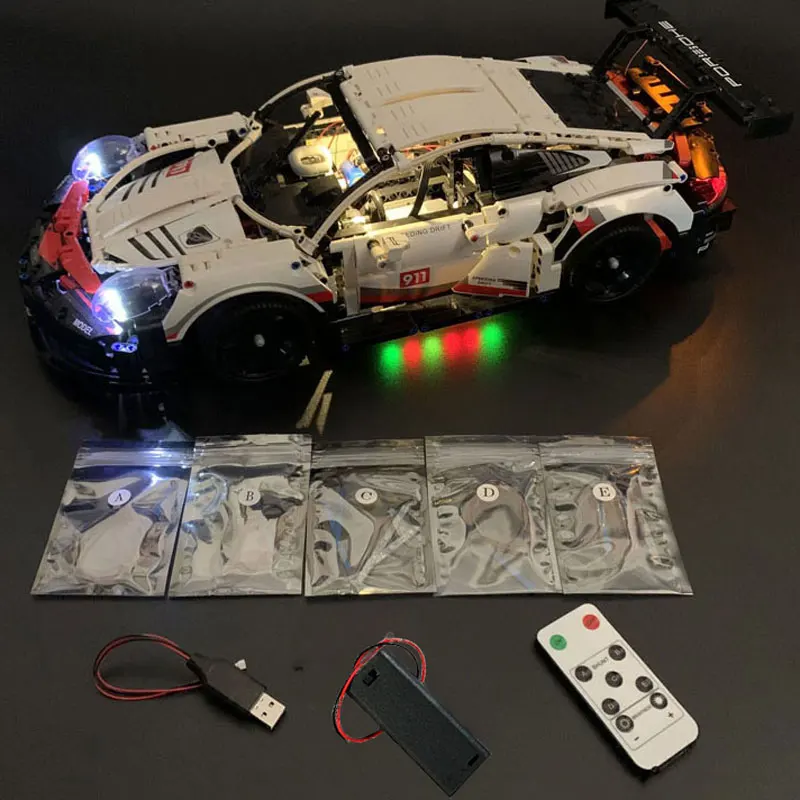 Technical-RC-Led-Light-Kit-For-42096-20097-RSR-Race-Car-City-Vehicle ...