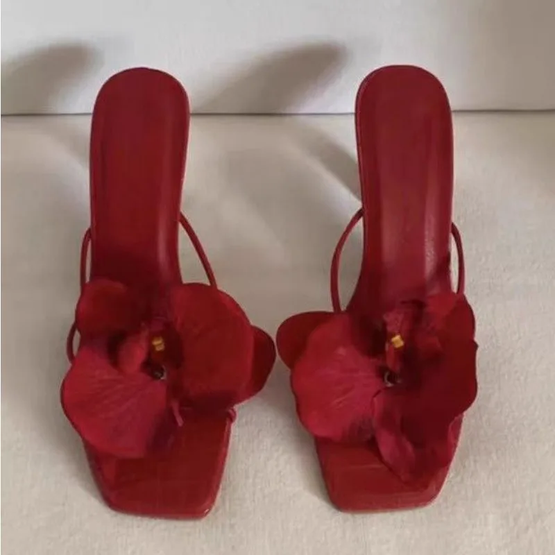 Pantoufles-talons-hauts-pour-femmes-couleurs-m-lang-es-d-cor-d-orchid-e ...