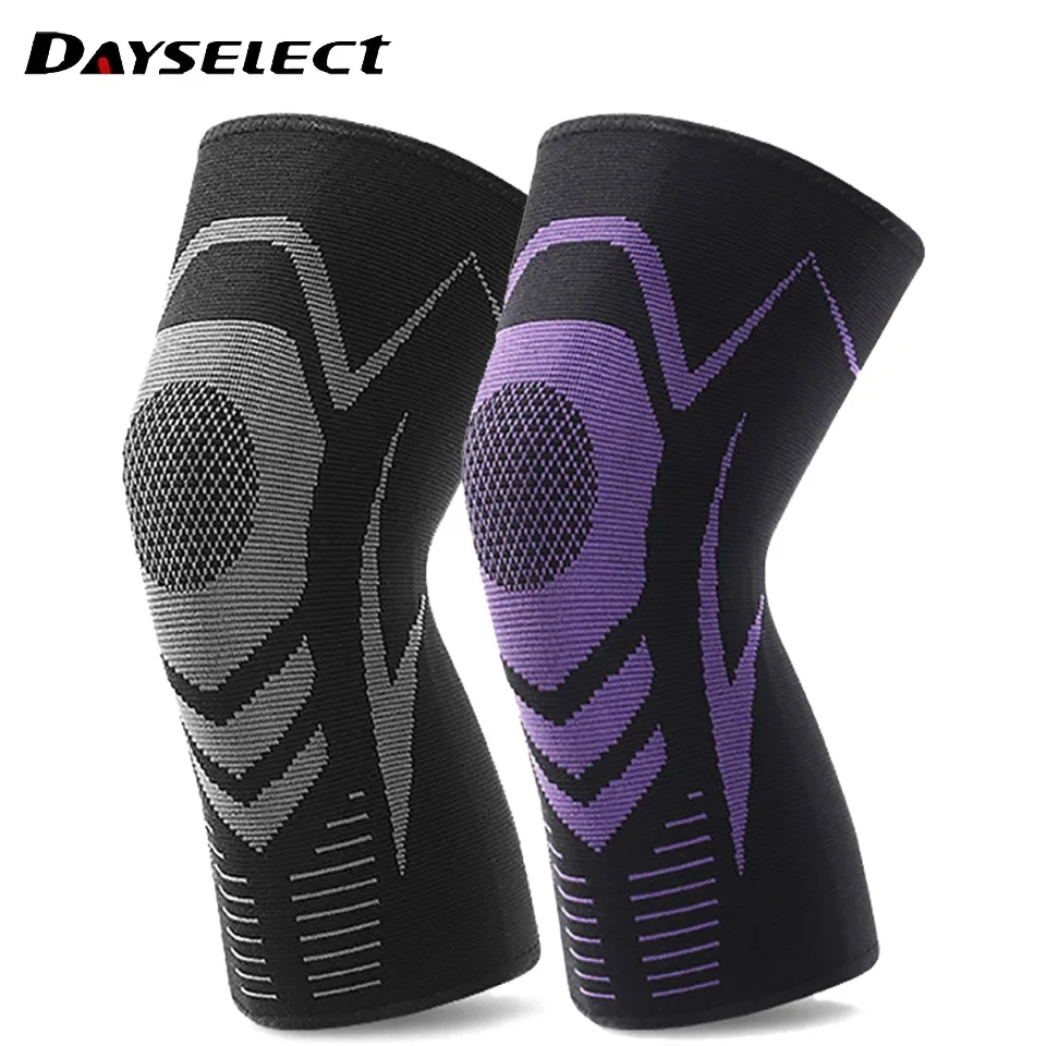 1Pcs-Elastic-Knitted-Knee-Pads-Nylon-Sports-Fitness-Kneepad-Fitness ...