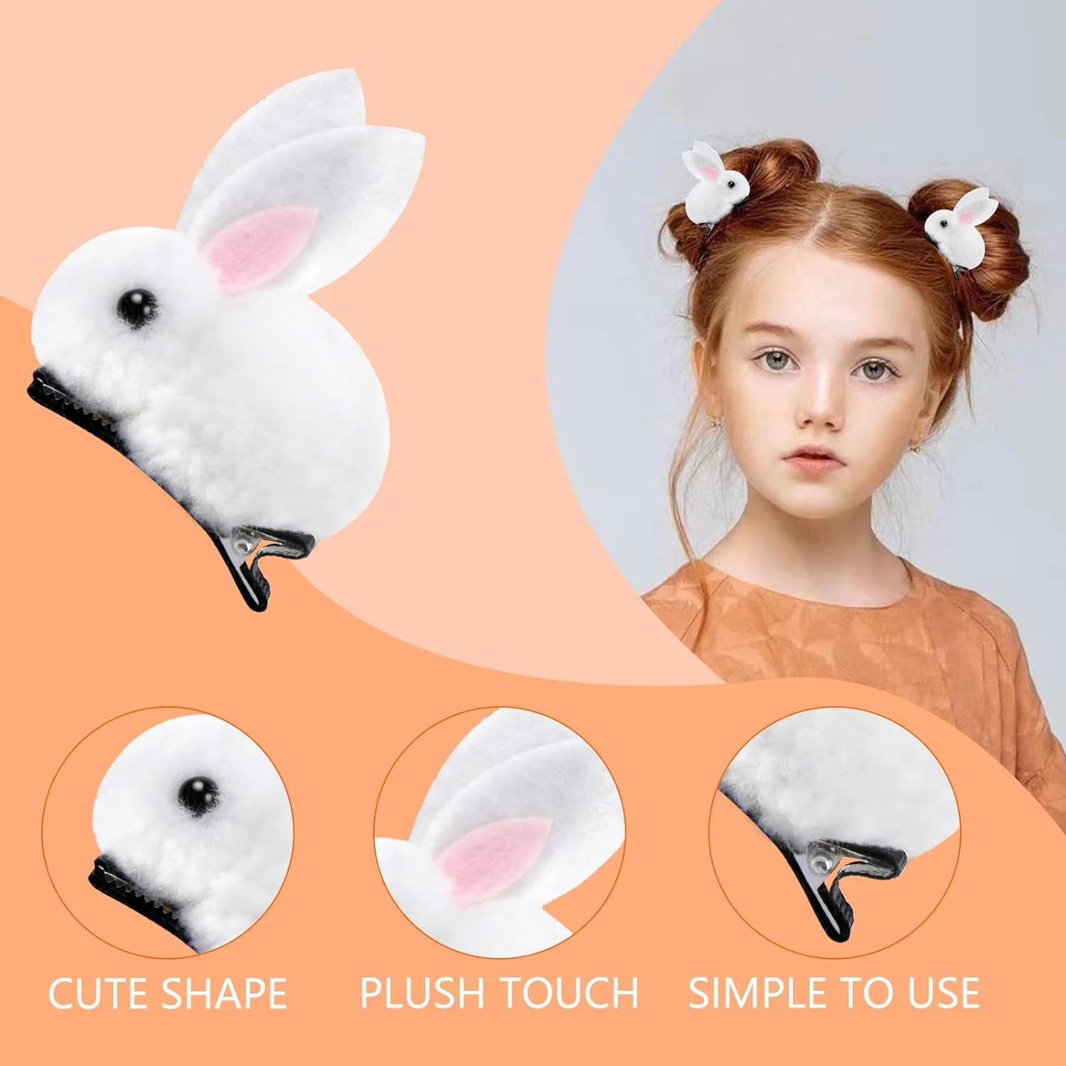 Baby-Cute-Plush-Rabbit-Hair-Clips-Cartton-Stuffed-Bunny-Side-Barrettes ...