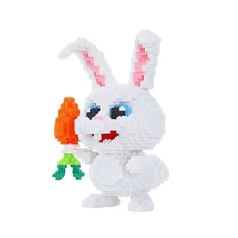 5200Pcs-Ideas-Anime-White-Rabbit-Animal-3D-Large-Model-Building-Block ...