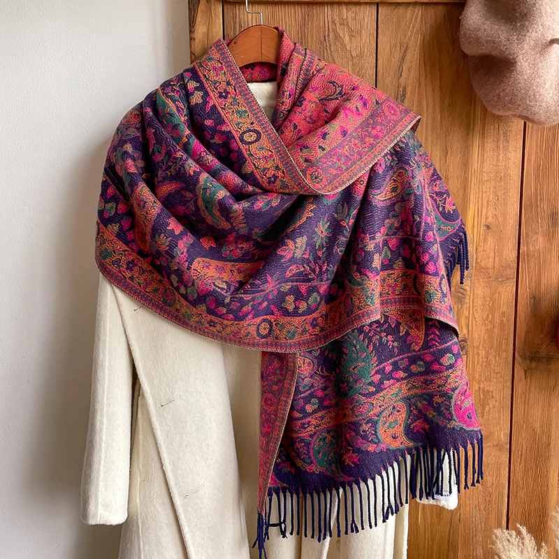 Floral-Cashmere-Scarf-for-Women-Thick-Winter-Warm-Pashmina-Shawls-Lady ...