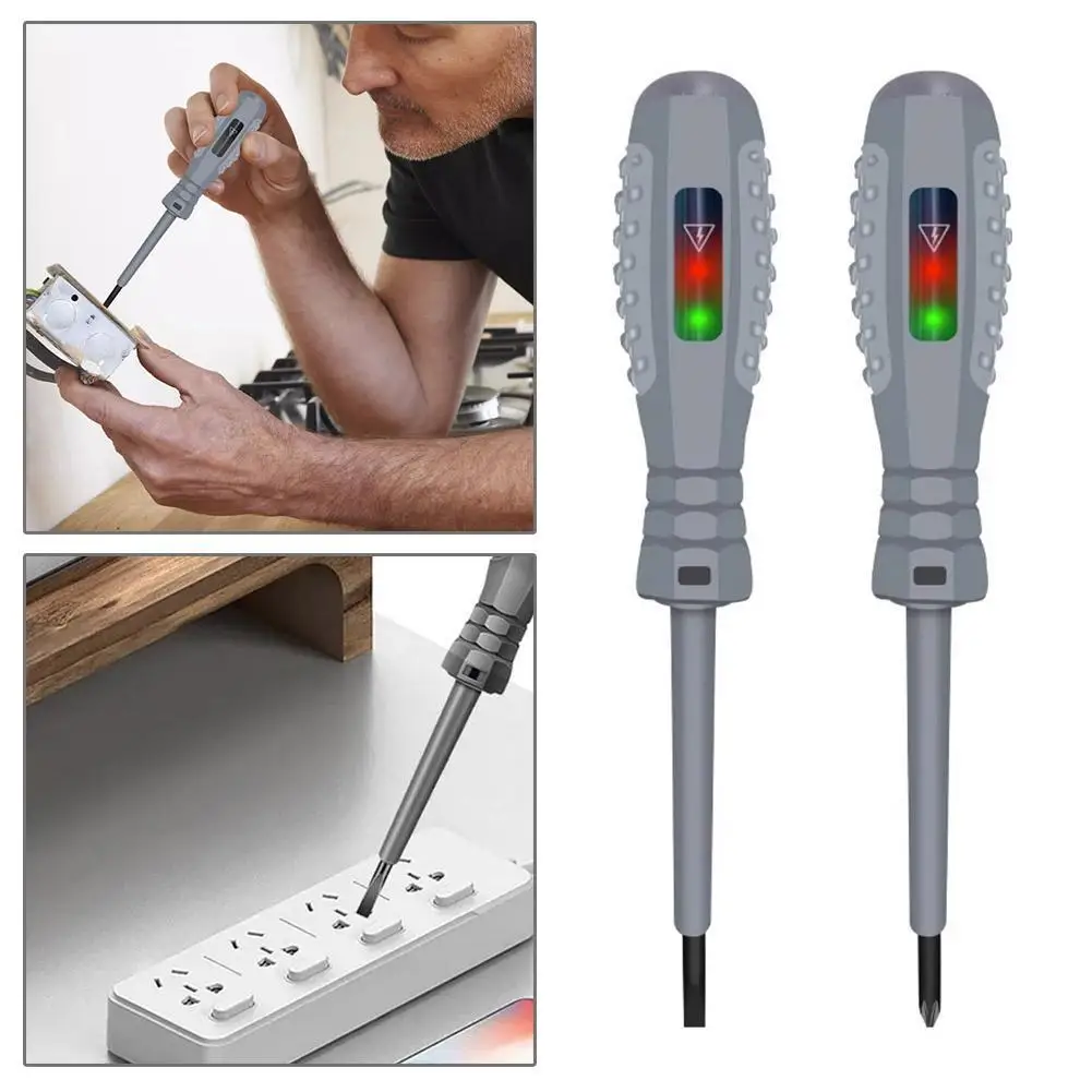 Portable-Voltage-Tester-Pen-Electric-Screwdriver-Dual-Light-Test-Pencil ...