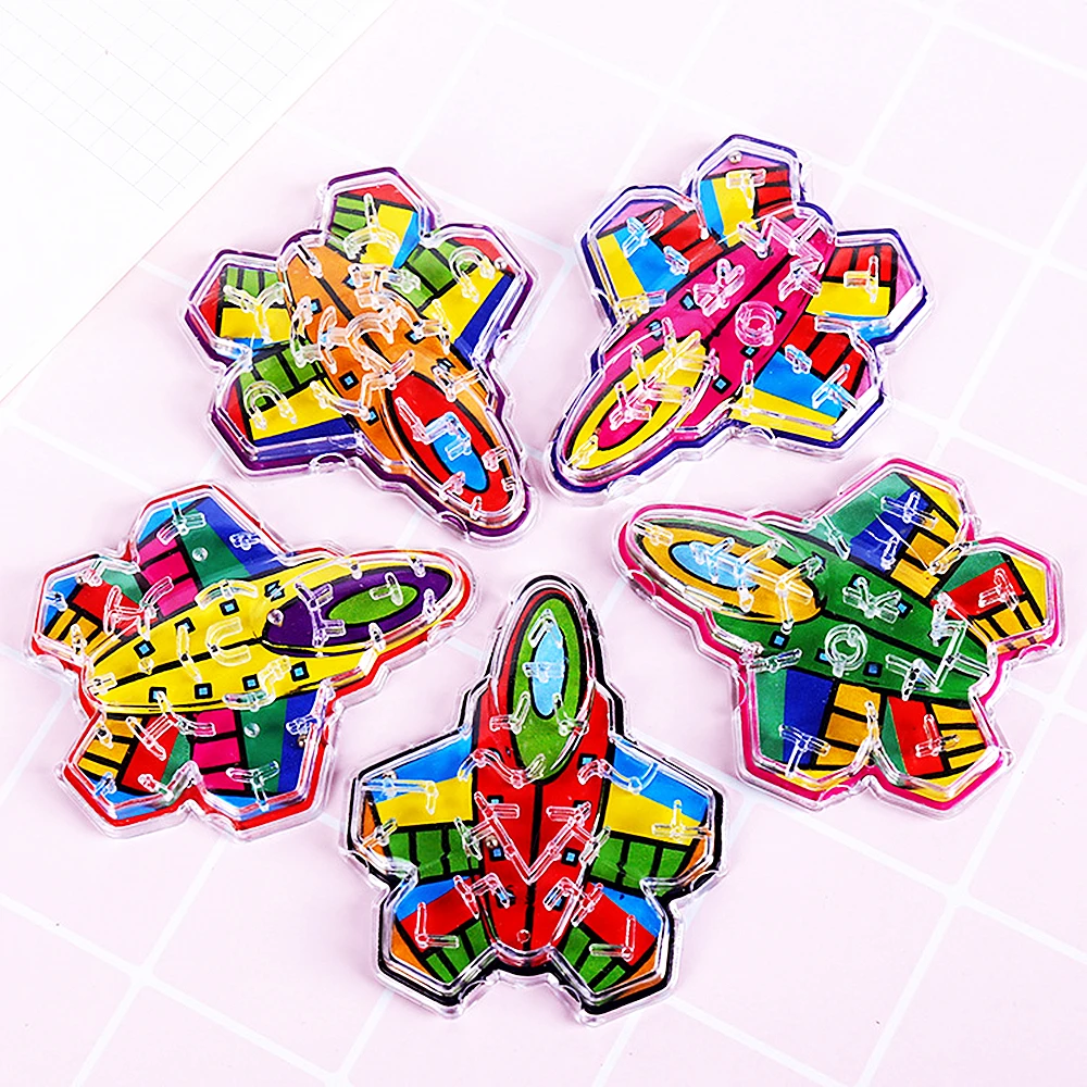 24PC Mini Transparent Airplane Track Maze Toys Kids Birthday Party ...