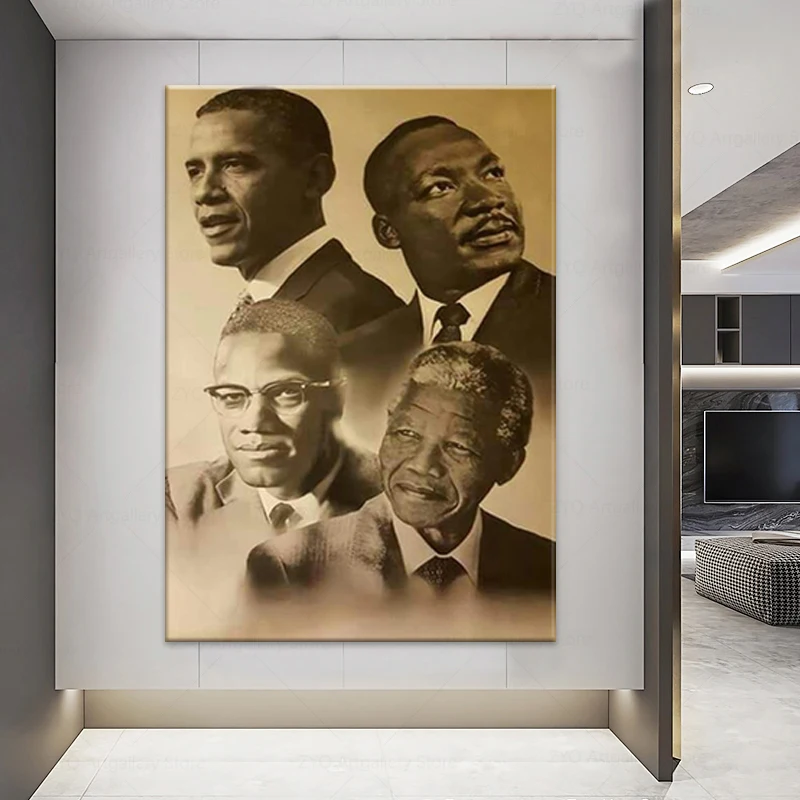 Malcolm X And Martin Luther King Painting