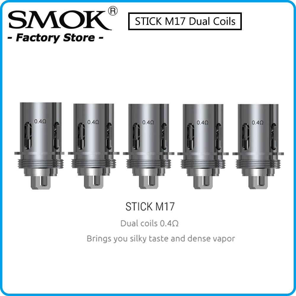 Original-Smok-Stick-M17-Dual-Coil-0-4ohm-0-6ohm-Evaporator-E-Cigarette ...