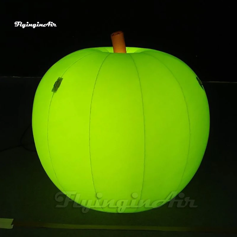 Amazing-Red-Green-Large-Inflatable-Apple-Model-Fruit-Balloon-With-LED ...