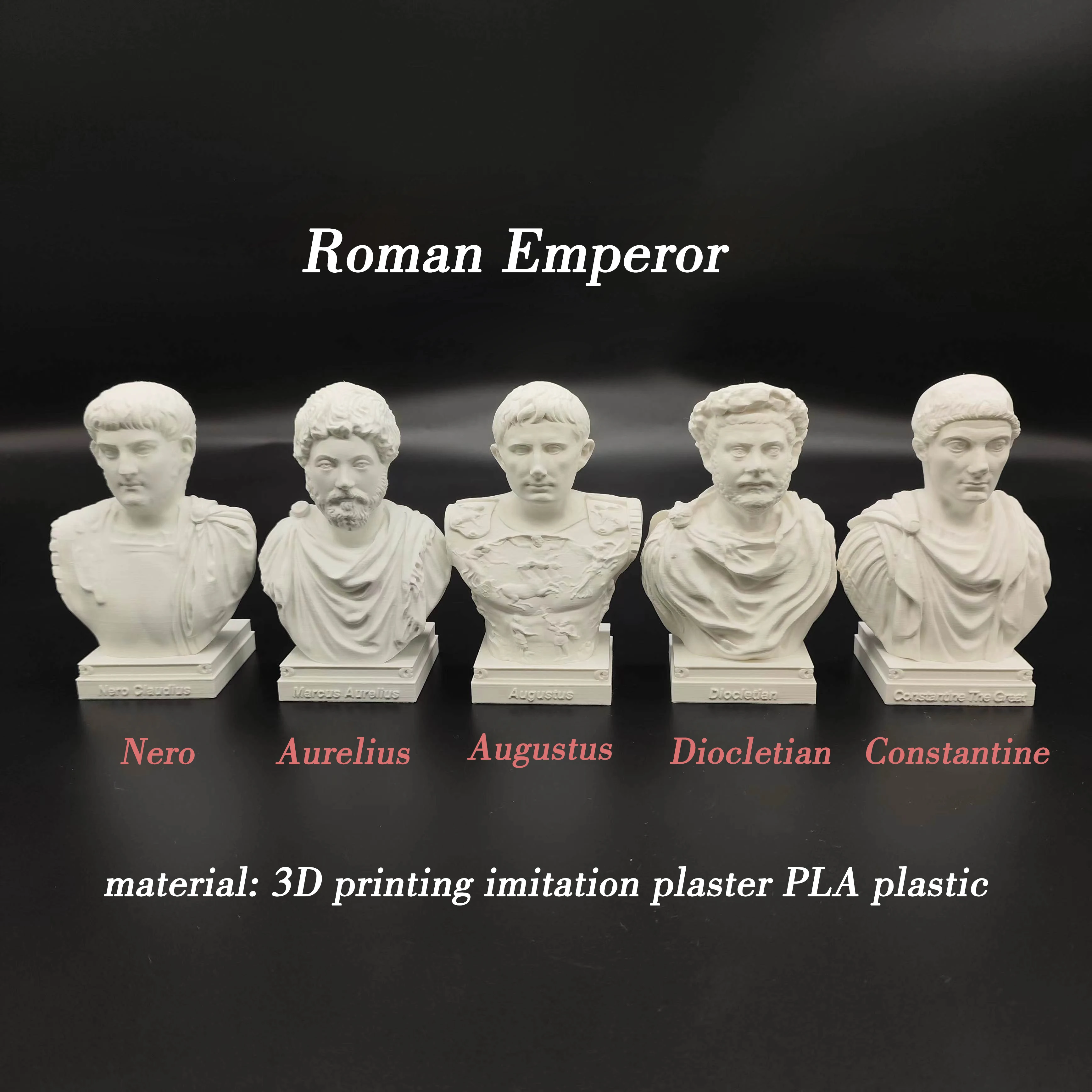 Statue of Roman Emperor Nero，Aurelius，Augustus，Diocletian，Constantine ...