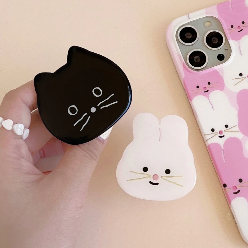 Cartoon-Rabbit-Cat-Universal-Phone-Holder-Stand-Cute-Fold-Finger-Grip ...