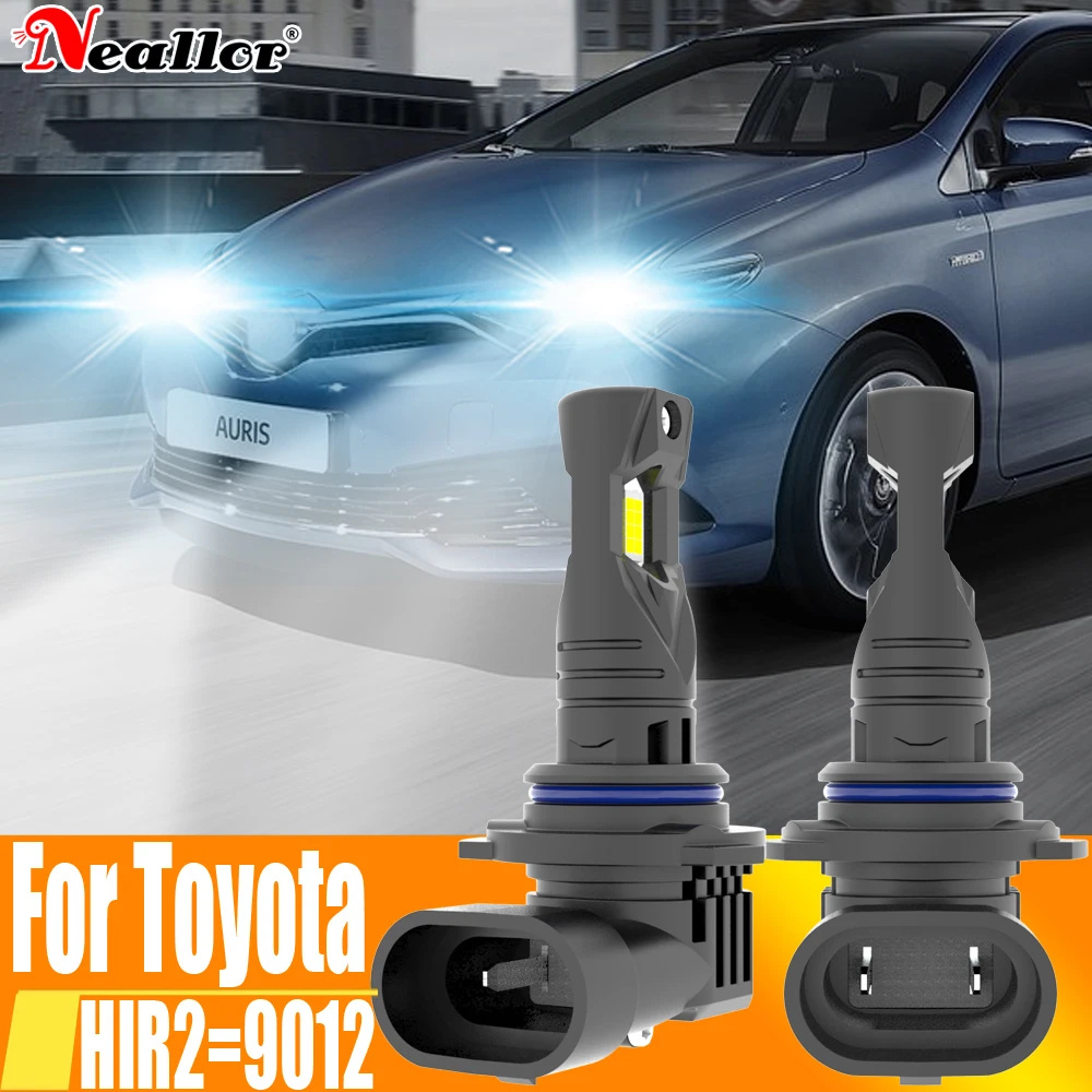 2x-HIR2-Led-Headlight-Canbus-No-Error-9012-Car-Bulb-High-Power-6000K ...