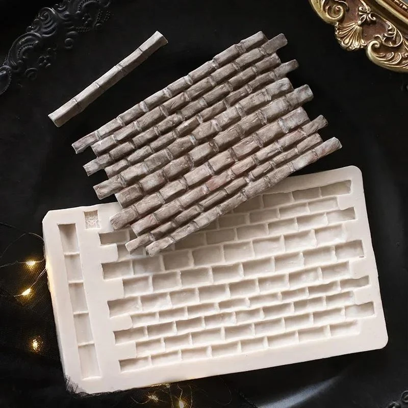 VERIDIAN Rock Brick Wall Texture Silicone Molds Diy Wood Grain Tree ...