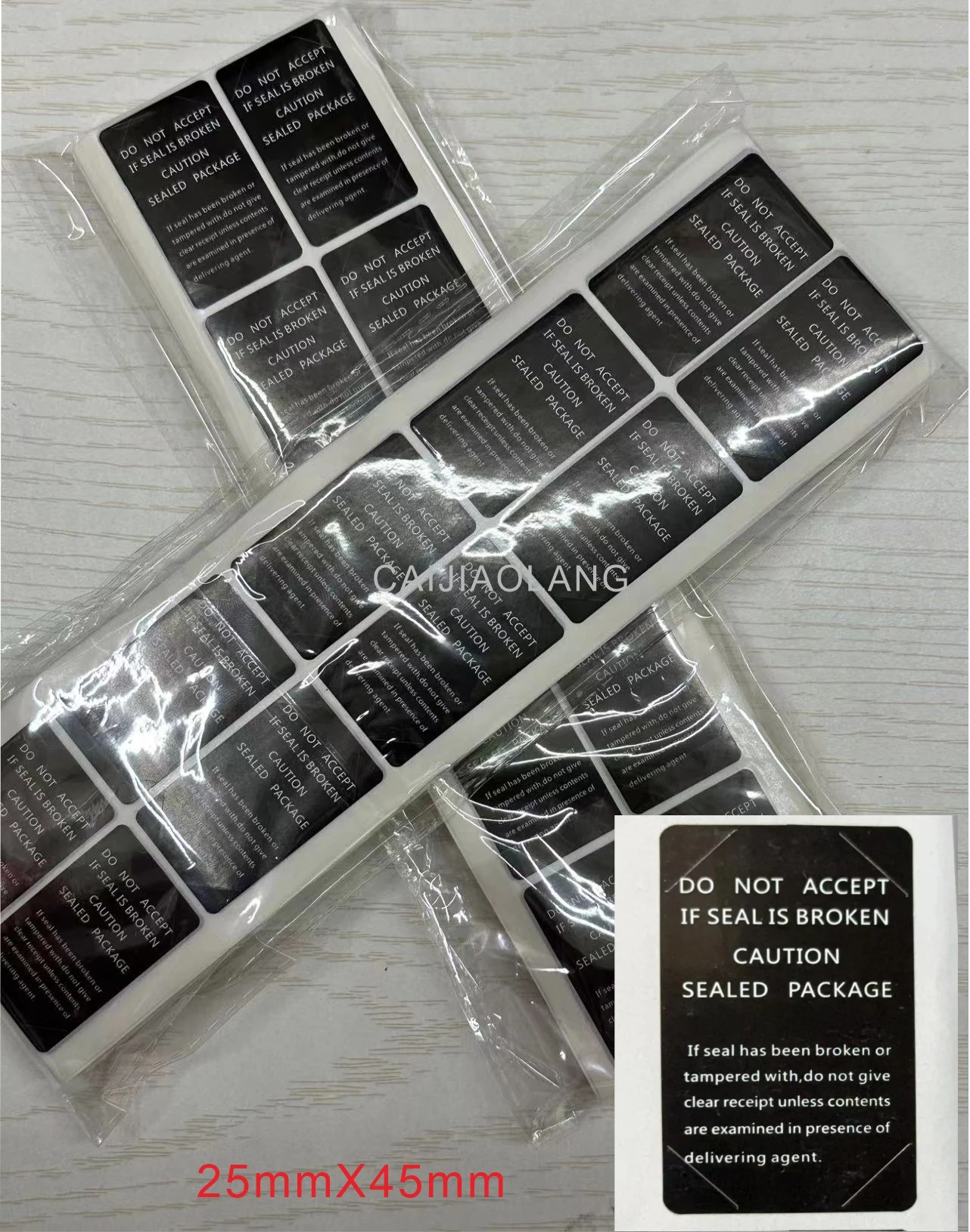 100pcs/lot batch universal mobile phone sealed label sticker 25mmX45mm ...