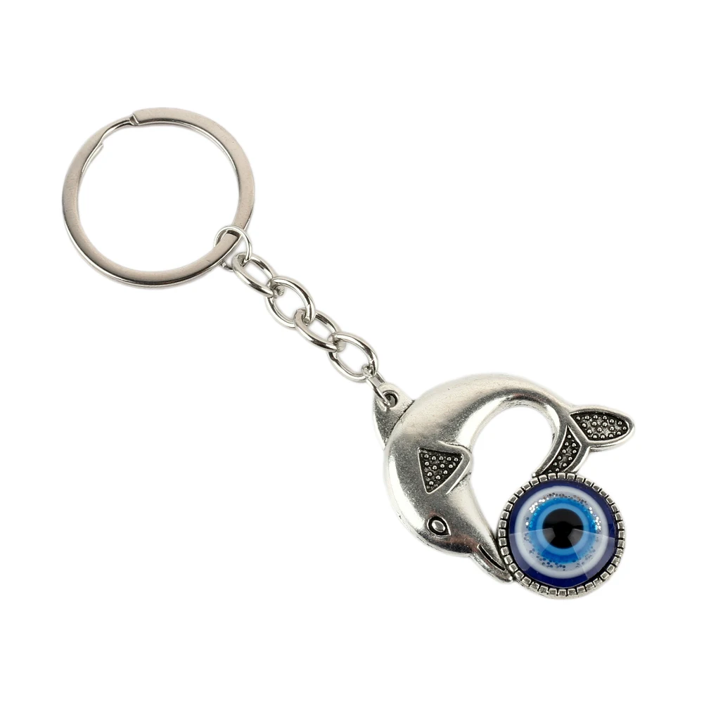 Dolphin-Keychain-Turkish-Blue-Evil-Eye-Jewelry-Bead-Keyring-for-Bag ...