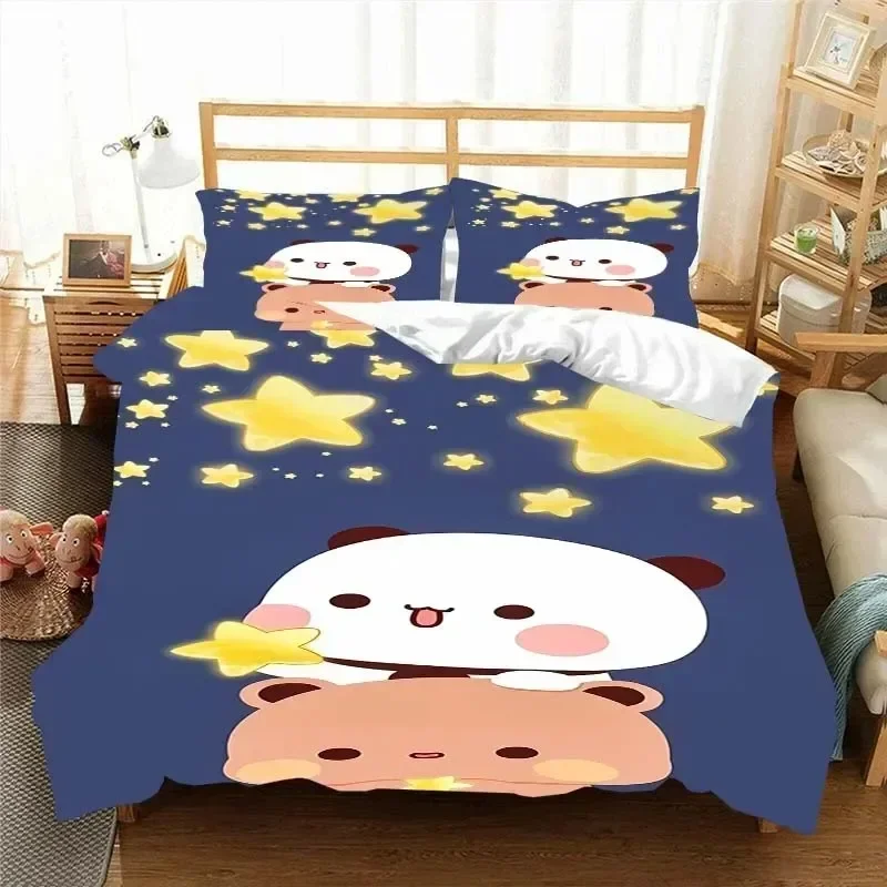 Kawaii Bubu and Dudu 3D Printing Anime Bedding Set Duvet Cover ...