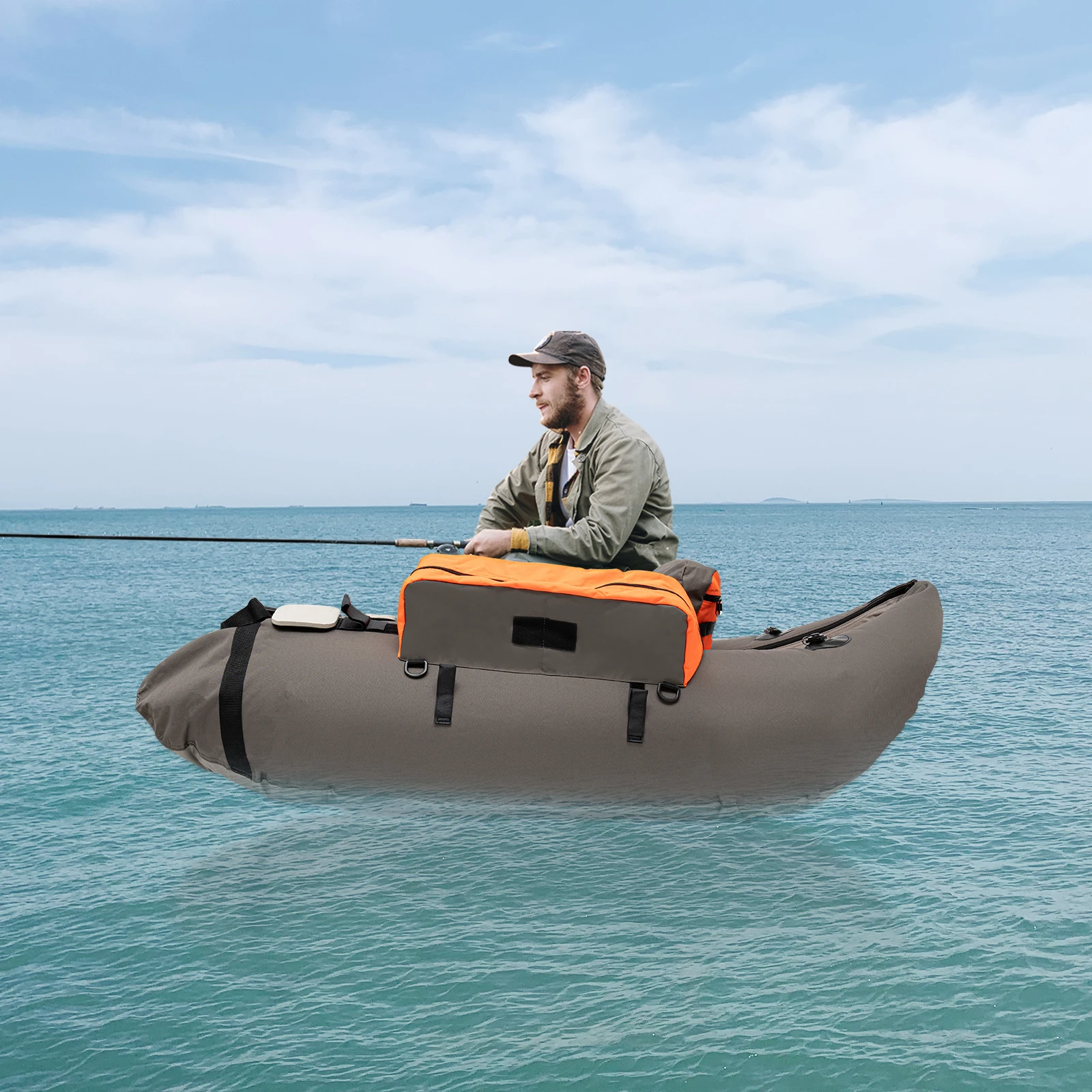 Fishing Float Tube – Inflatable Portable Boat for Ocean and Lake ...