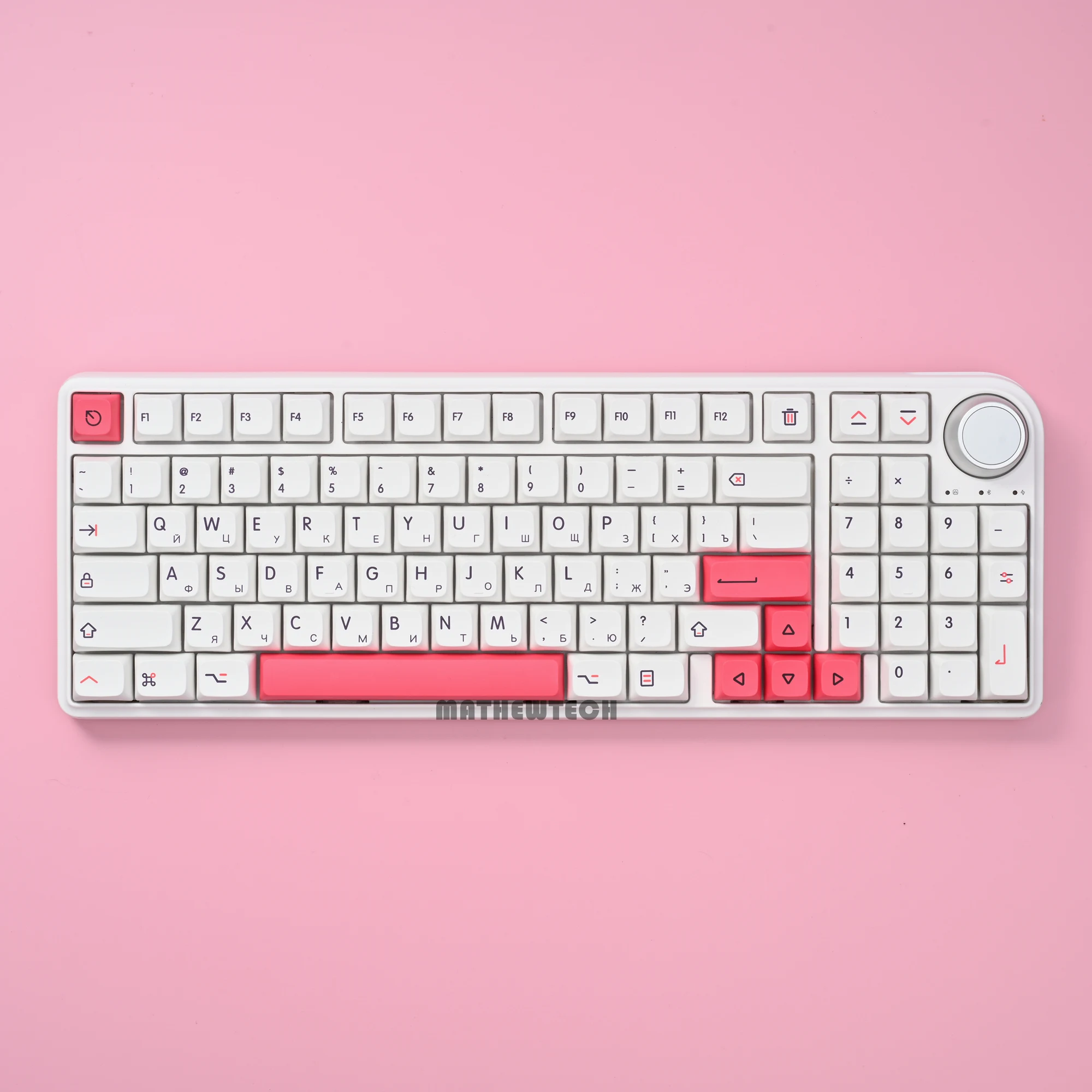 MATHEW TECH Teclado mecánico MK96 Con 3 modos inalámbricos, luz RGB ...