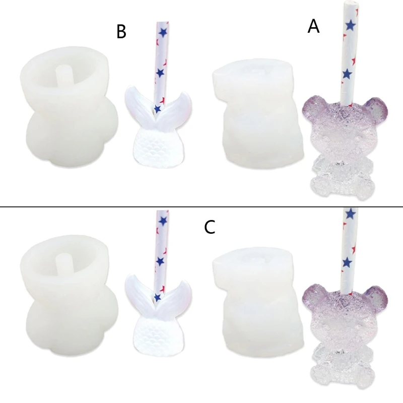 Silicone-Animal-Straws-Mold-DIY-Molds-for-Improve-Kid-Practical-Ability ...