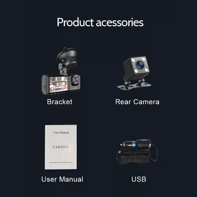 Dash Cam 1080P 3-Way – THE CAR ADDICT