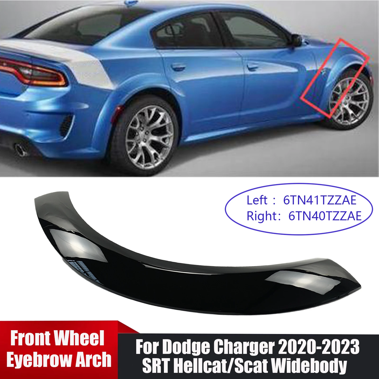 Front Wheel Arch For 2020-23 Dodge Charger SRT Hellcat/Scat Pack ...