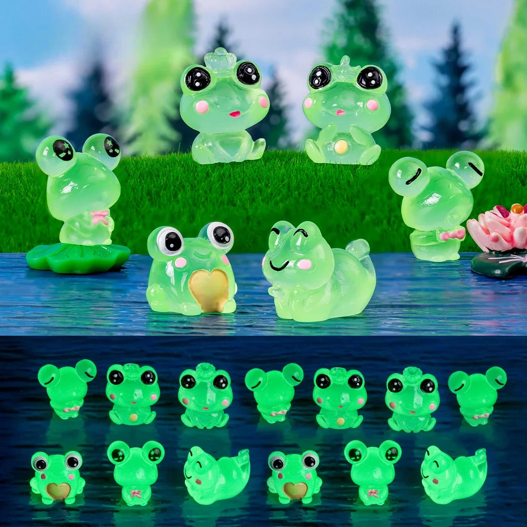 24-12-6pcs-Luminous-Frogs-Mini-Figurine-Glowing-in-The-Dark-Cute-Frog ...