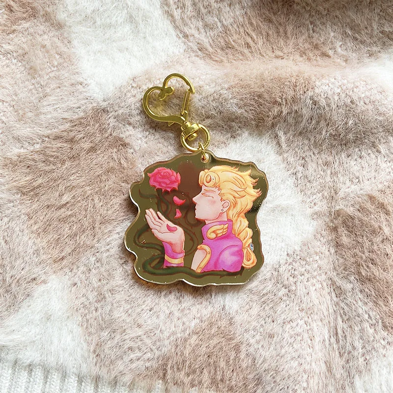 Acrylic-Custom-Printed-Glossy-Romantic-Cartoon-Character-Rose-Key-Chain ...