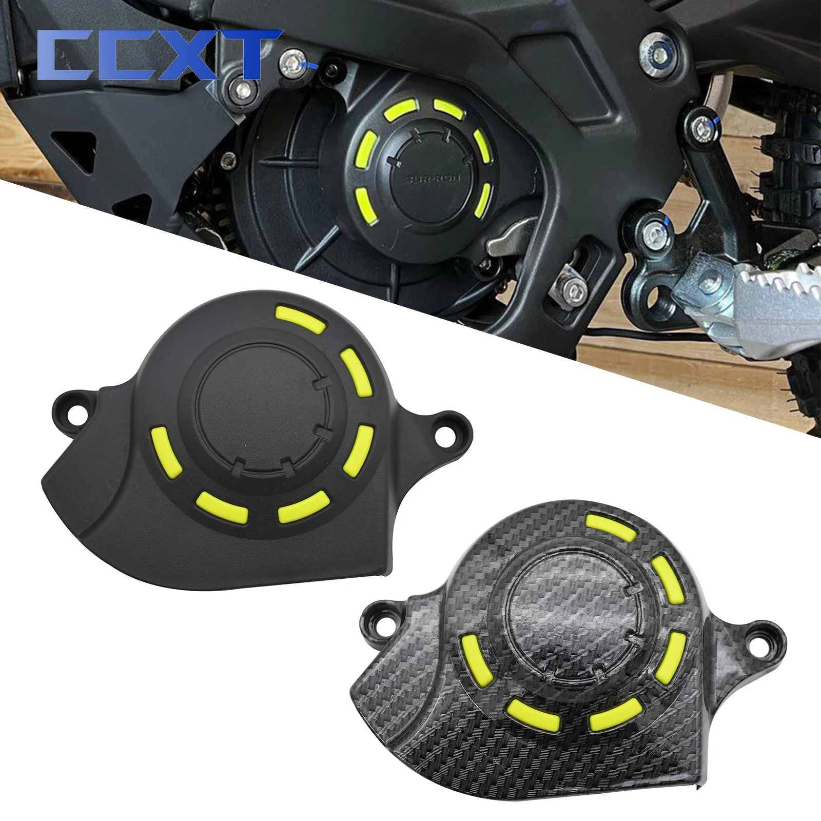 Electric-Motorcycle-Carbon-Fiber-Motor-Pulley-Guard-Engine-Case-Saver ...