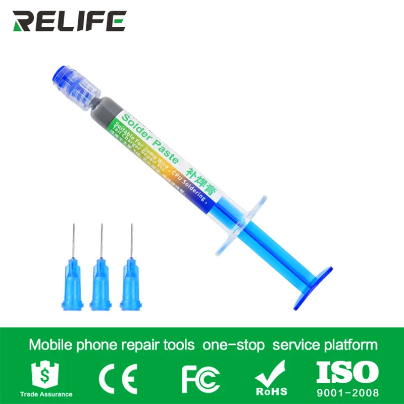 3ml RELIFE RL 405 Solder Paste Flux With Needle Lead free Low Temperature For Motherboard ...