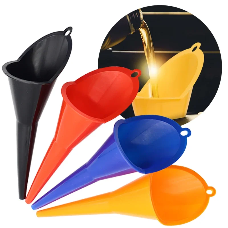 1pc Plastic Long Stem Funnel Universal Car Motorcycle Gasoline Oil ...